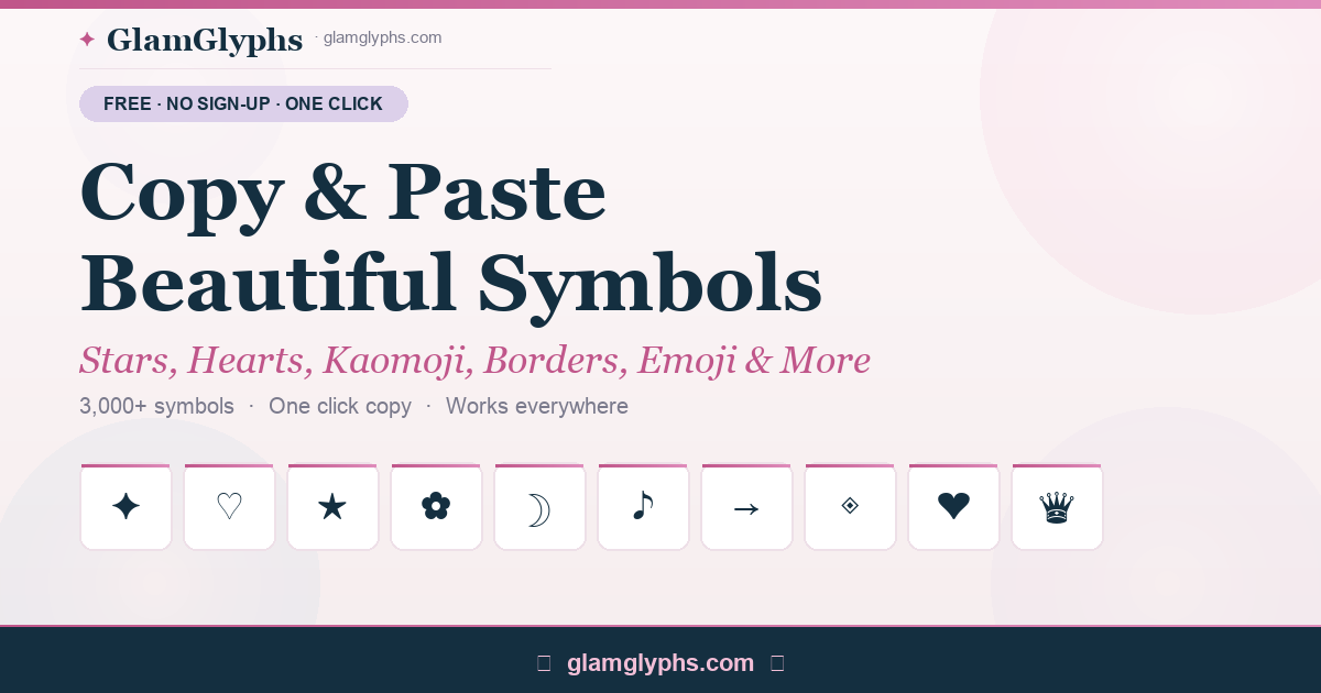 GlamGlyphs — Fancy Text, Aesthetic Symbols & Copy Paste Fonts